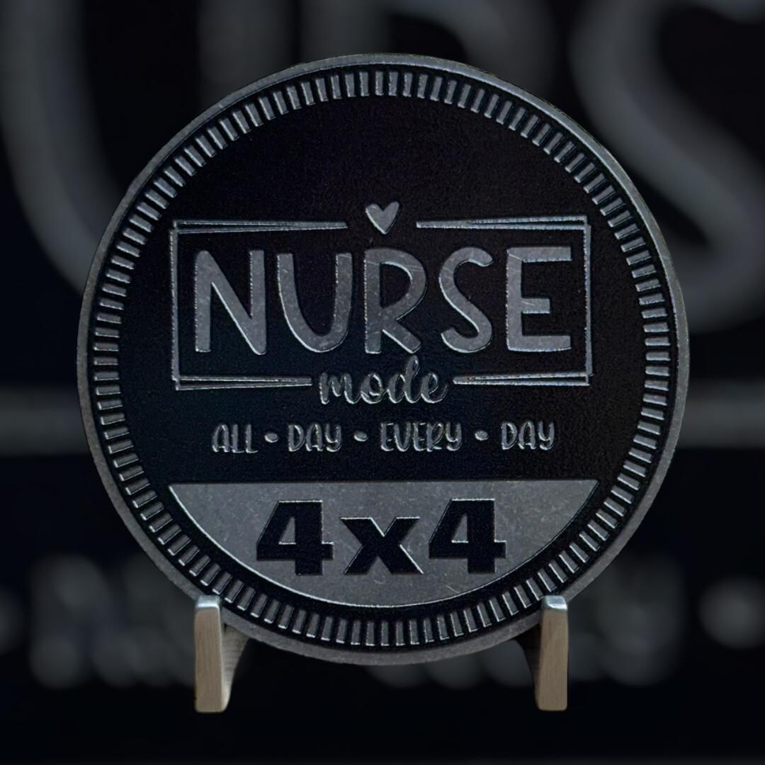 Nurse Mode - Distinctive Metal 4x4 Badge Crafted by Custom4x4badges - Etsy