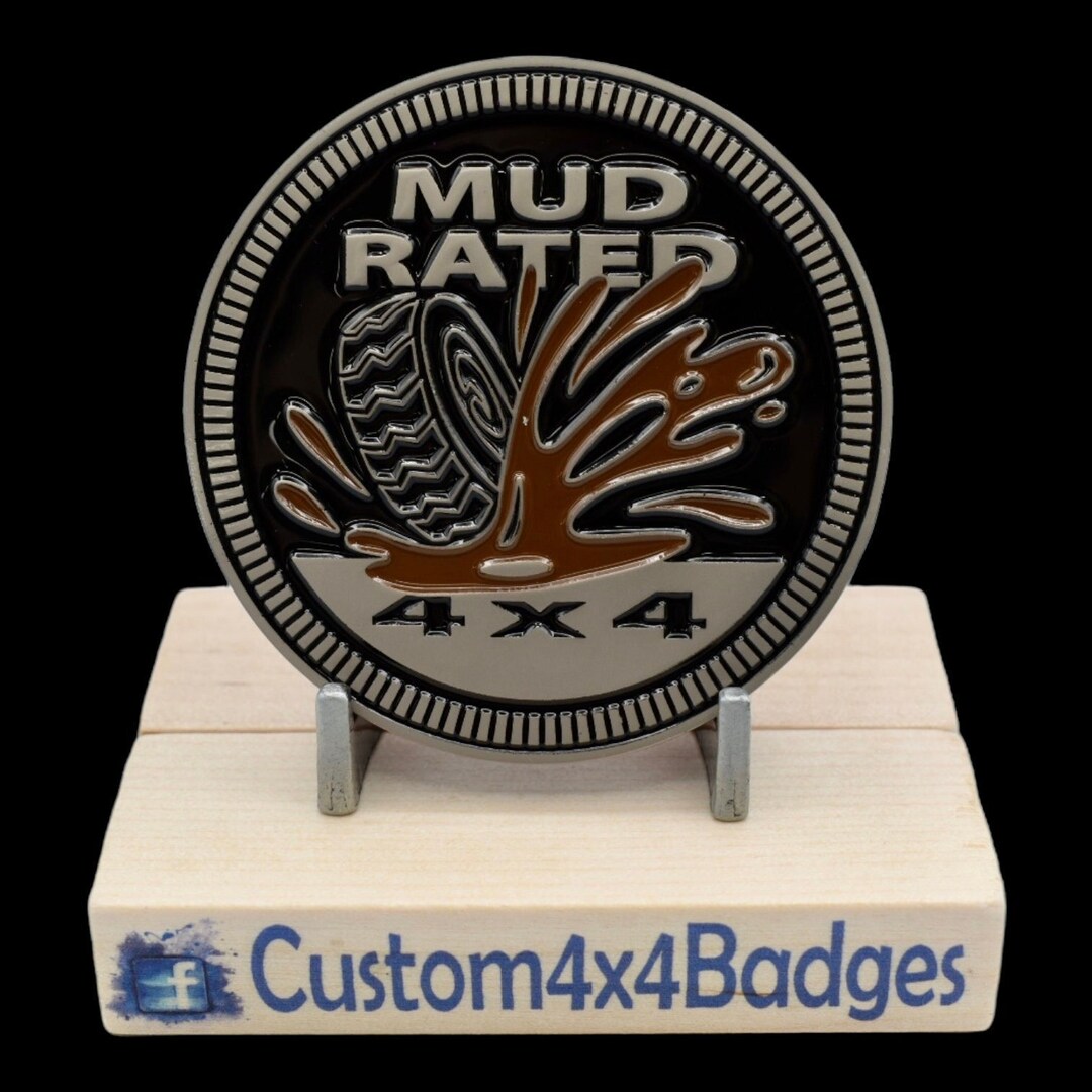 Mud - (die-cast) Unique METAL 4x4 Badges Made for Any 4x4 Vehicle - Etsy