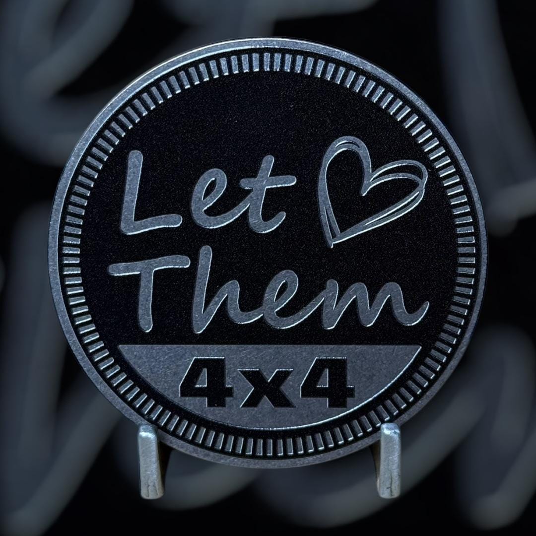 Let Them- Distinctive Metal 4x4 Badge Crafted by Custom4x4badges - Etsy
