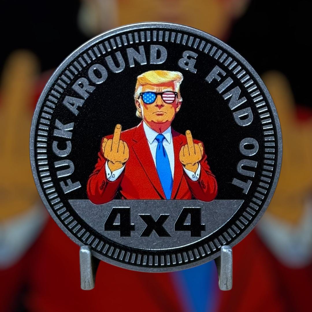 FAFO TRUMP- Distinctive Metal 4x4 Badge Crafted by Custom4x4badges - Etsy