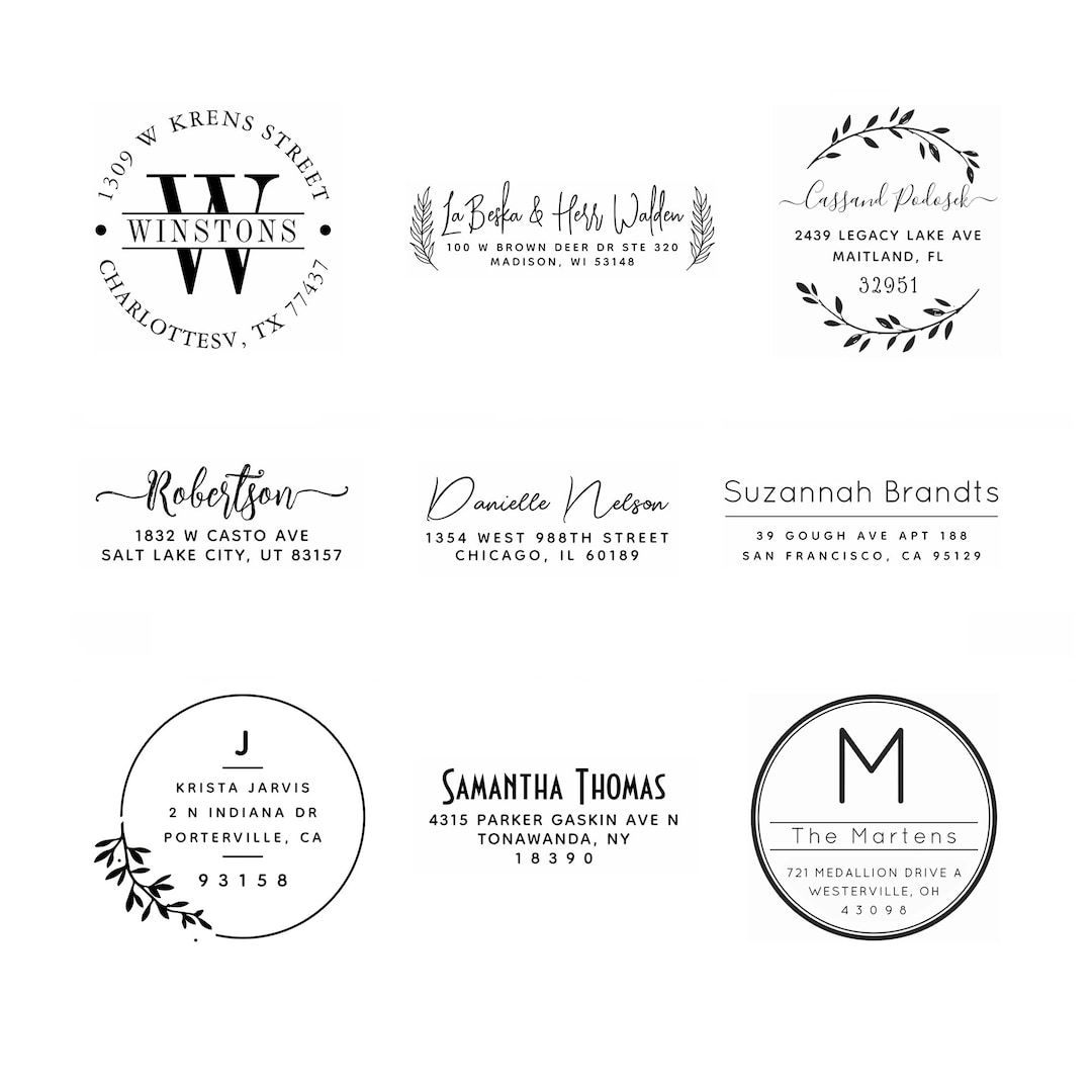 Custom Self Inking Address Stamp, Simple but Classic, Elegant, Stylish ...