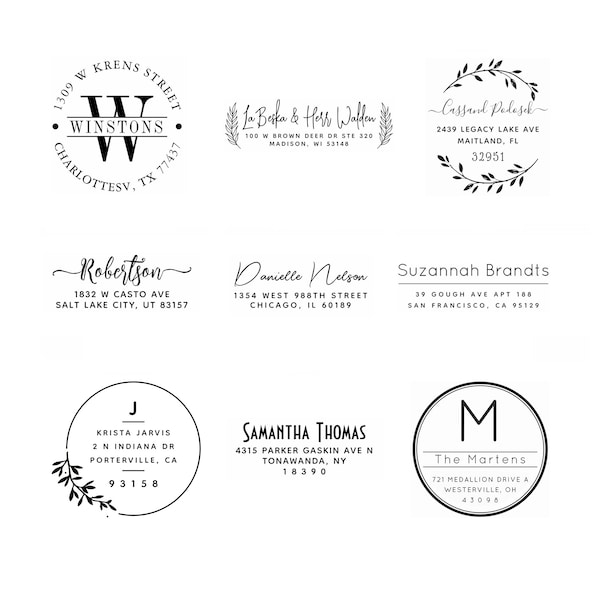 Address Stamp - Etsy