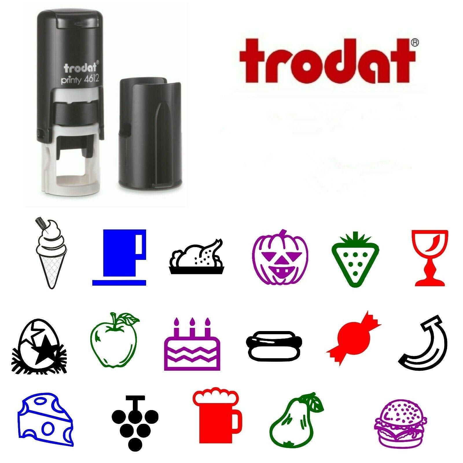 Loyalty Card Self Inking Stamp, Cafe Restaurant Shop Reward Hamburger ...