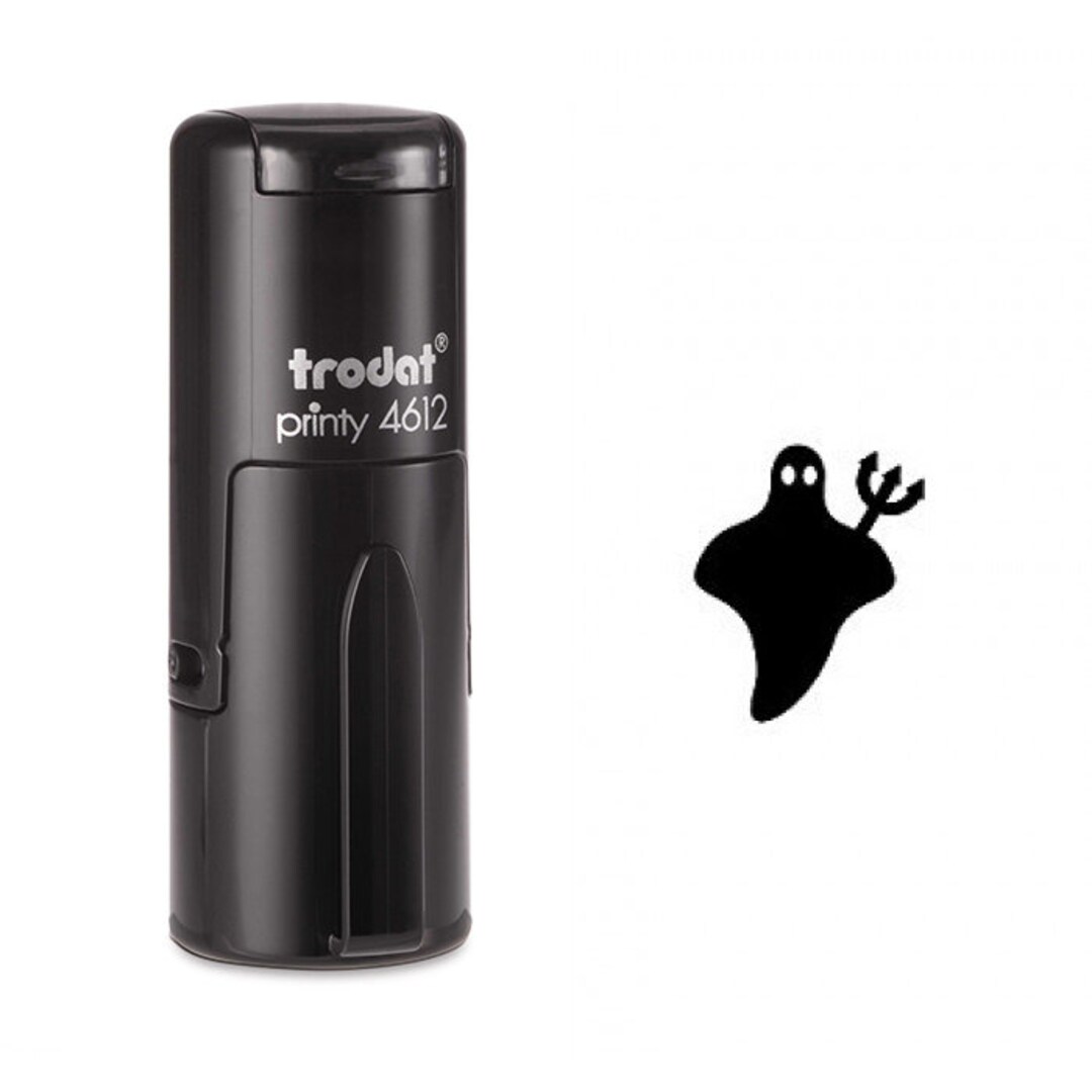 Ghost With Trident Self Ink Stamp - Etsy