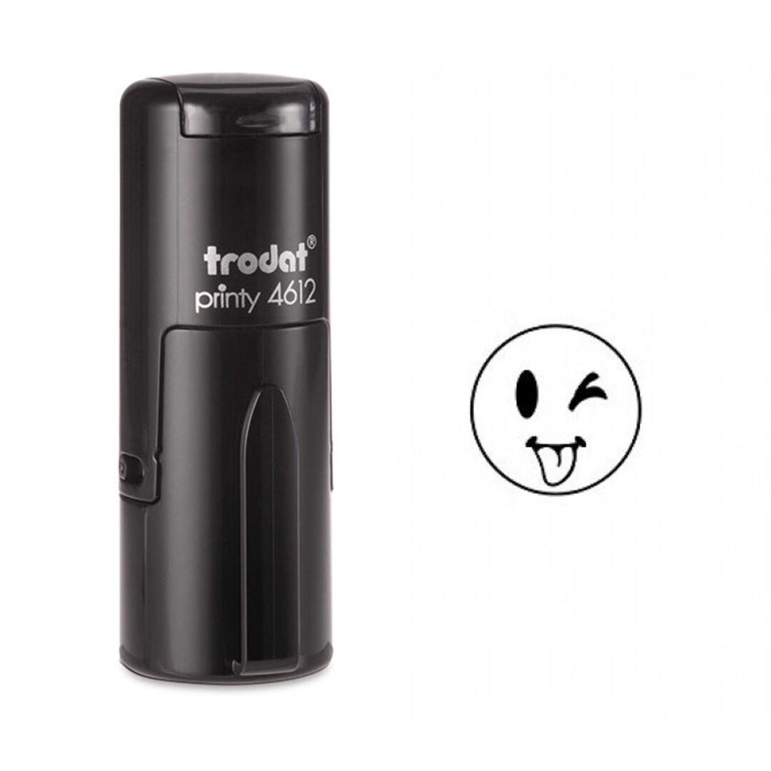 Playful Tongue Sticking Out Emoji Self Inking Stamp - Etsy