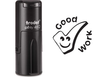 Smiley Face Stamp Teacher Stamp Well Done Stamp Good Work - Etsy