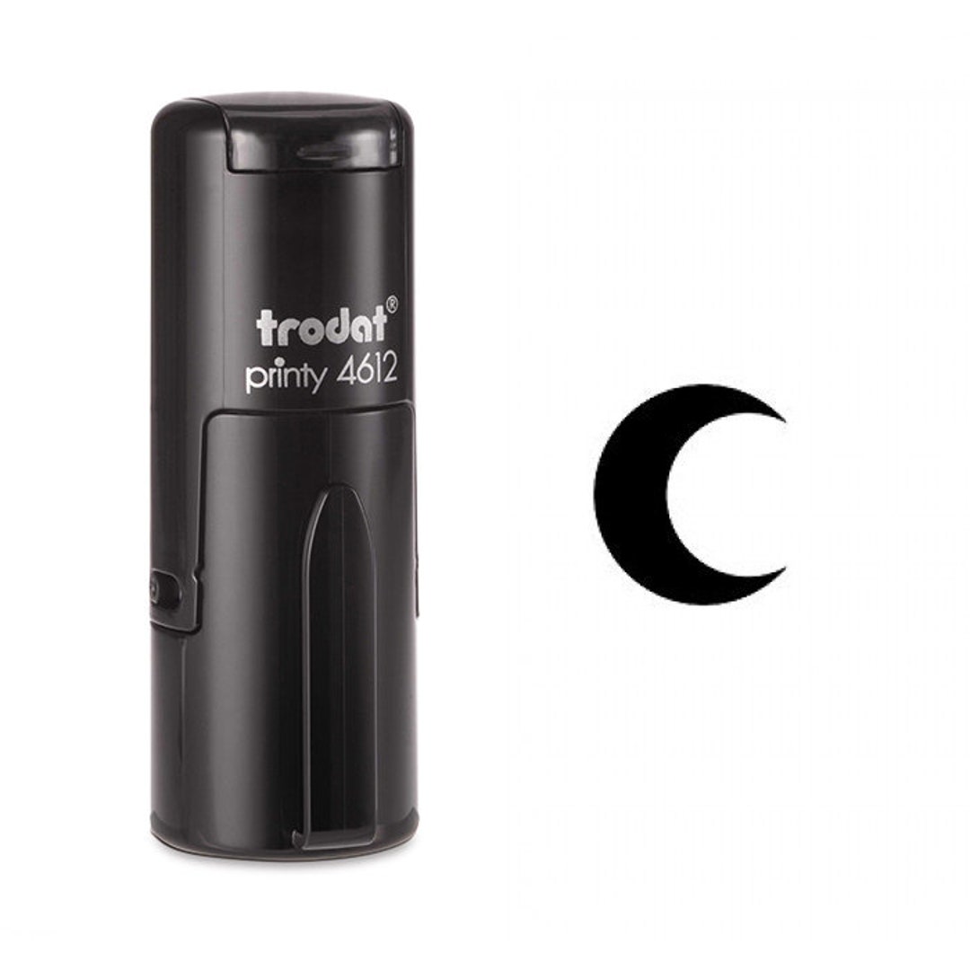 Dark Cresent Moon Self Inking Stamp - Etsy