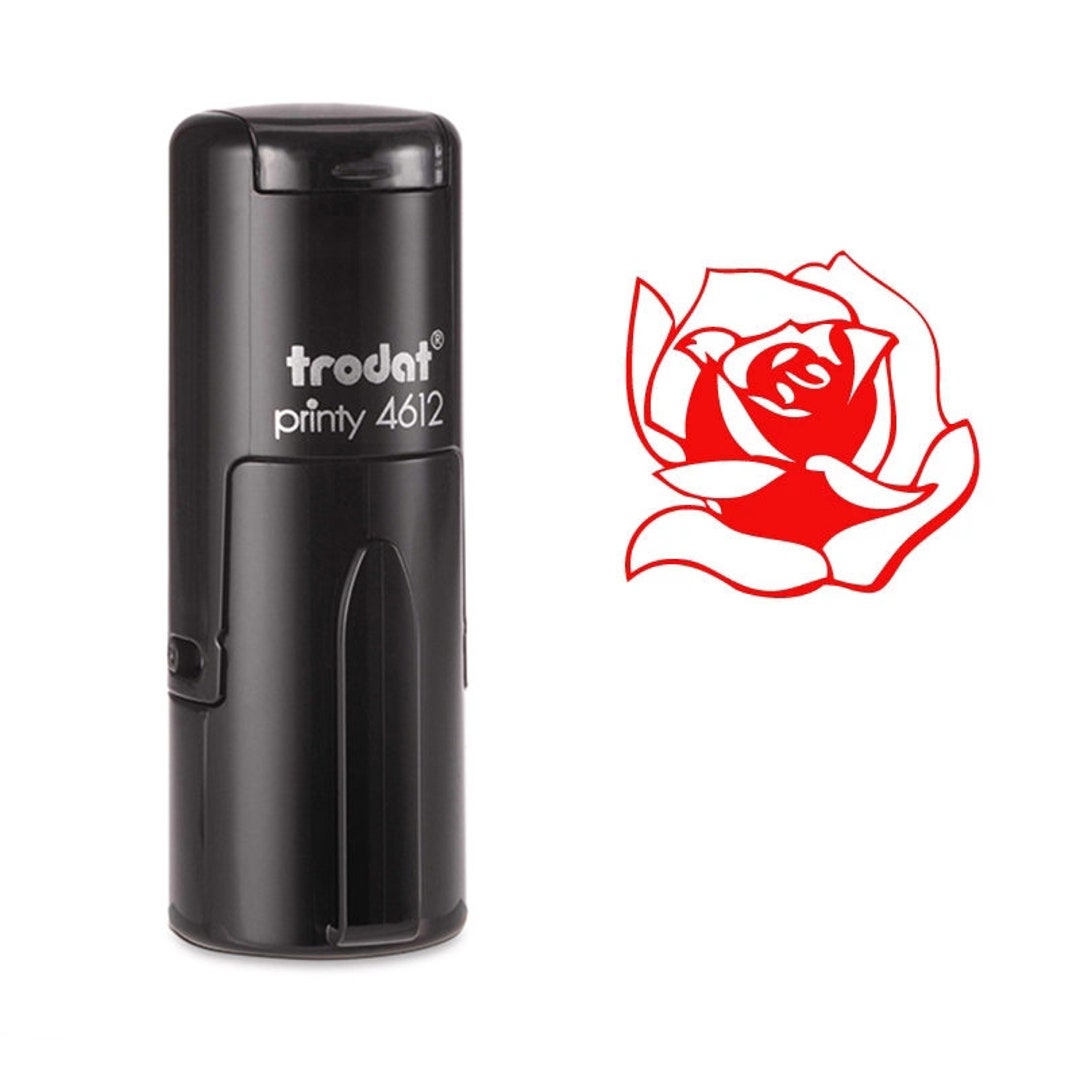 Rose Self Inking Stamp - Etsy