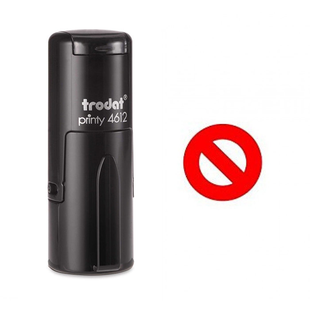 Red No Symbol Self Inking Stamp - Etsy