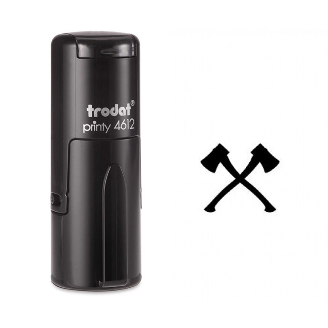 Double Axe Self-inking Stamp - Etsy