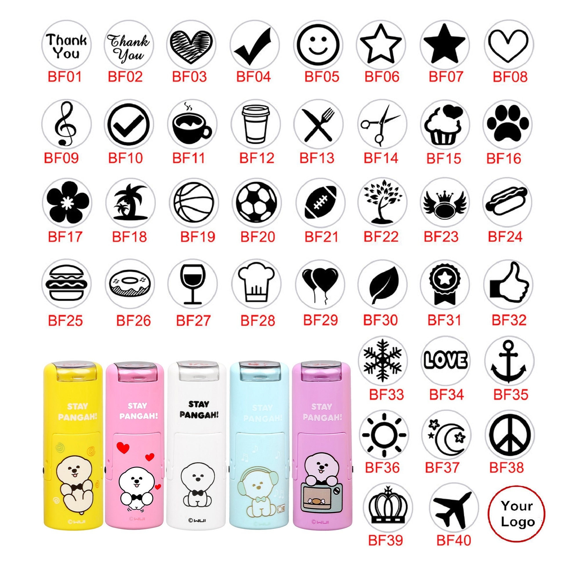 Custom Loyalty Card Self Inking Stamp for Business Shop Bar Cafe ...