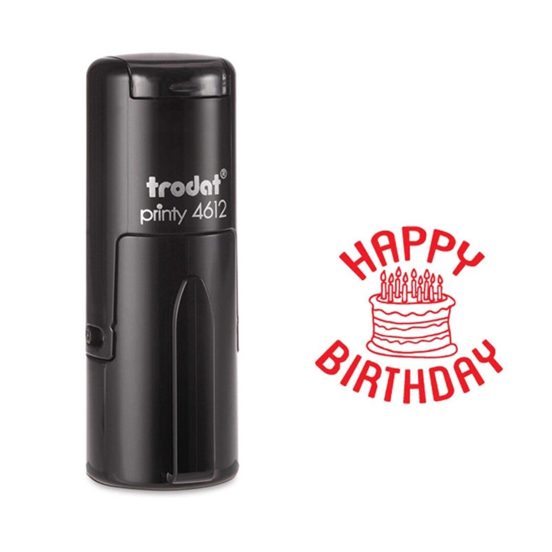 Happy Birthday Self Inking Stamp - Etsy