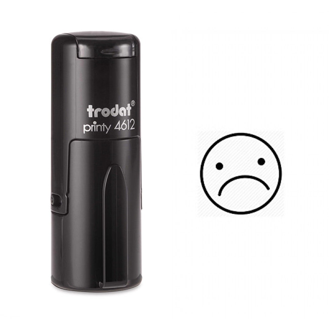 Sad Face Emoji Self-inking Stamp - Etsy