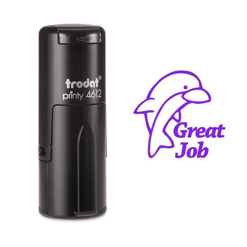 Great Job (dolphin) Self Ink Stamp - Etsy