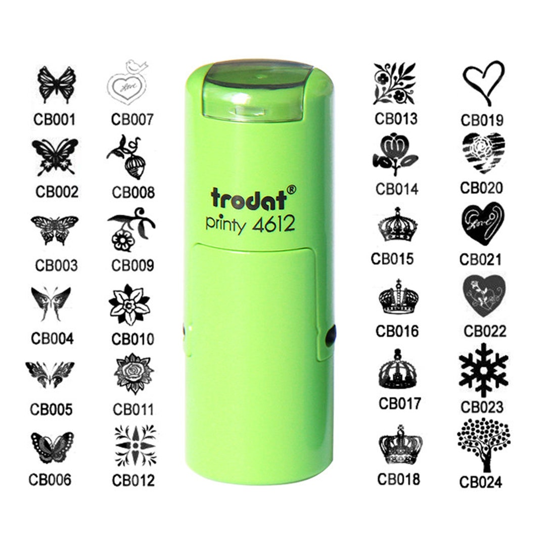 0.5" Mini Self Inking Stamp, Small Loyalty Card Stamps, Choose From 234 ...