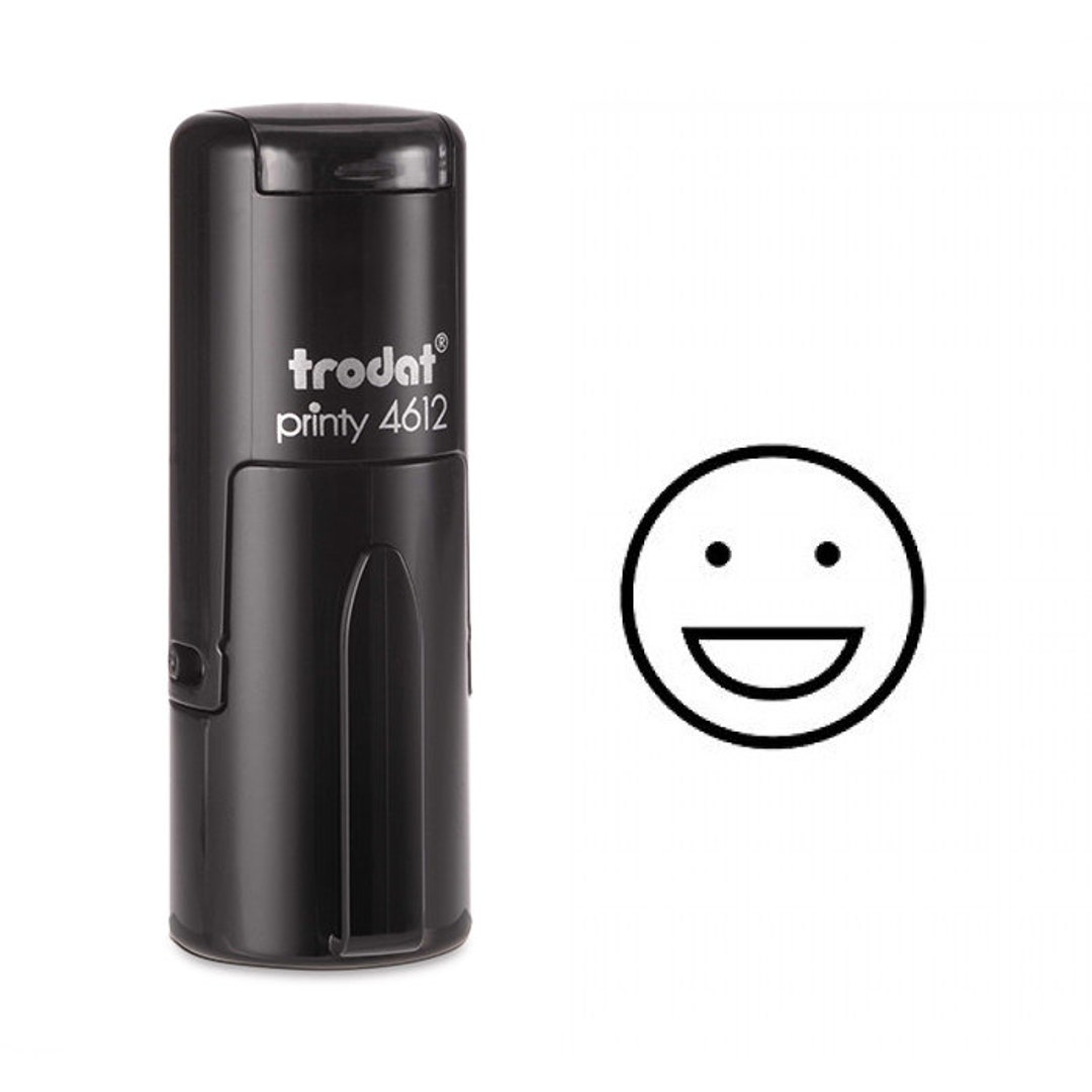 Thin Happy Face Emoji Self Inking Stamp - Etsy
