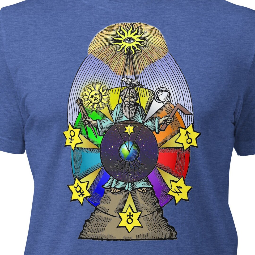 MASONIC ALCHEMY TALISMAN With All Seeing Eye - Colorful Unisex T-shirt ...