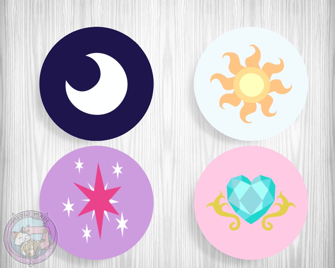My Little Pony G4 Cutie Mark Ceramic Coasters Set of 4 princess ...