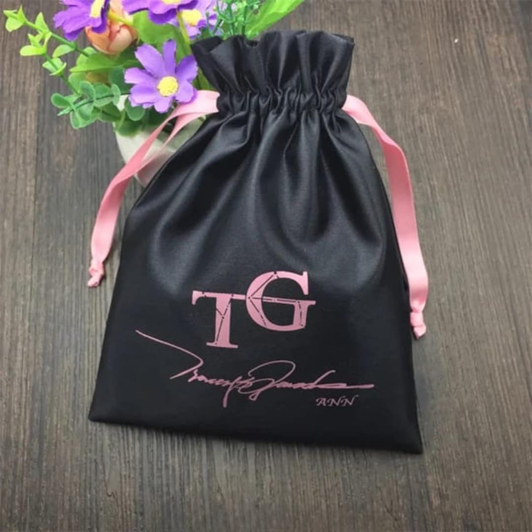 Custom Logo Silk Satin Dust Bag Handmade in USA High End Quality ...