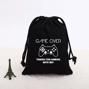 Set of 100 - Game Over Birthday Thank You Bags With Controller Design ...