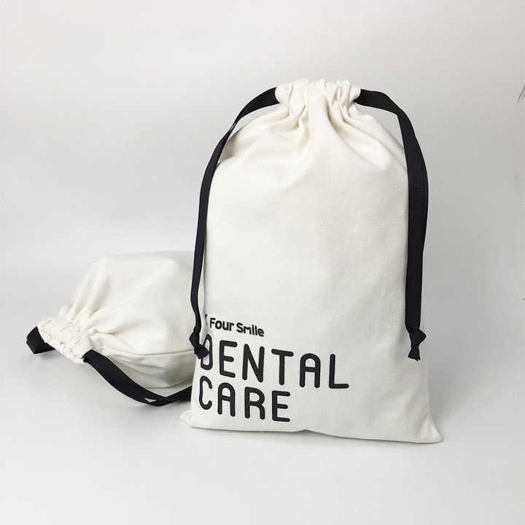 100 White Drawstring Custom Cotton Bags With White Cotton - Etsy
