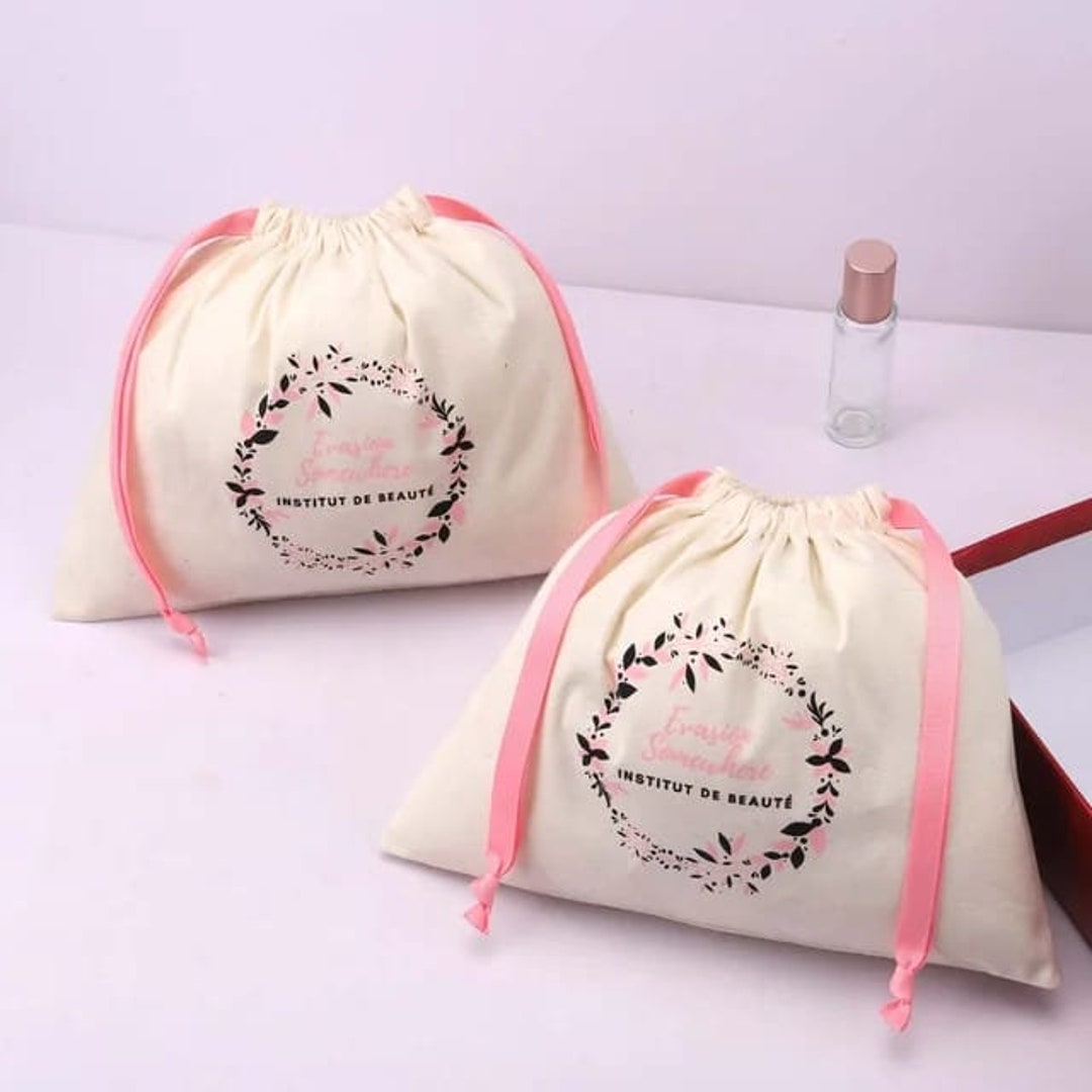 Organic Natural Eco Friendly Cotton Drawstring Bags, Personalized Bag ...