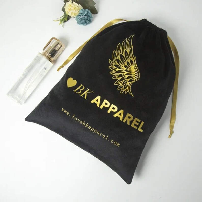 Set of 25 Black Velvet Drawstring Favor Bags, Jewelry Gift Pouches ...