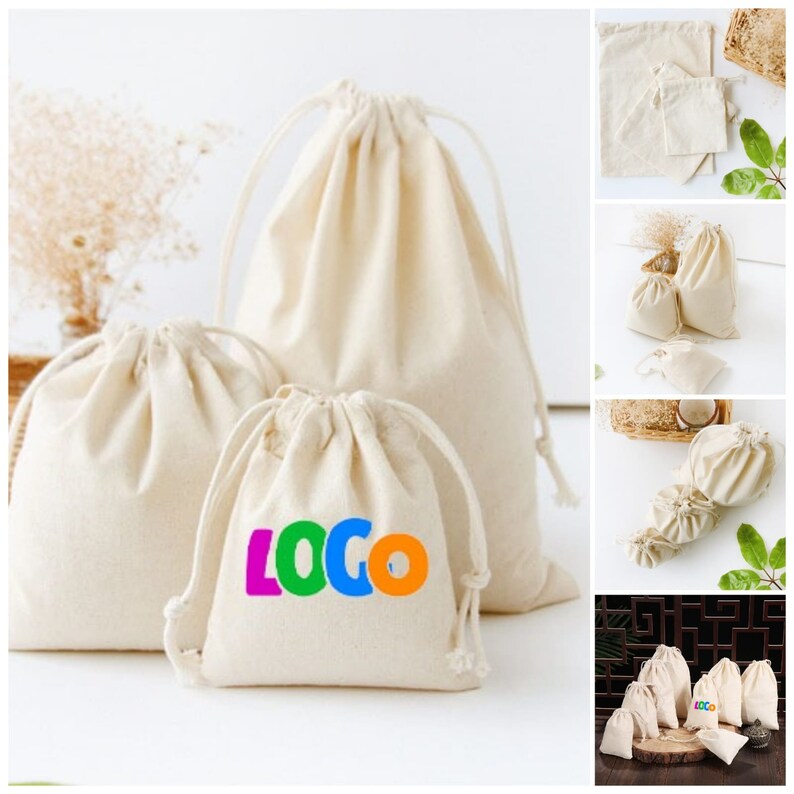 Set of 20/50/100 Natural Cotton Drawstring Pouch Eco-friendly - Etsy