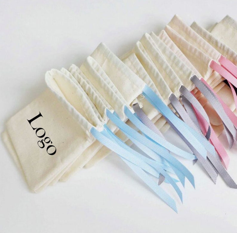 Custom Pouches Logo Pouch Personalized Cotton Muslin Bag - Etsy