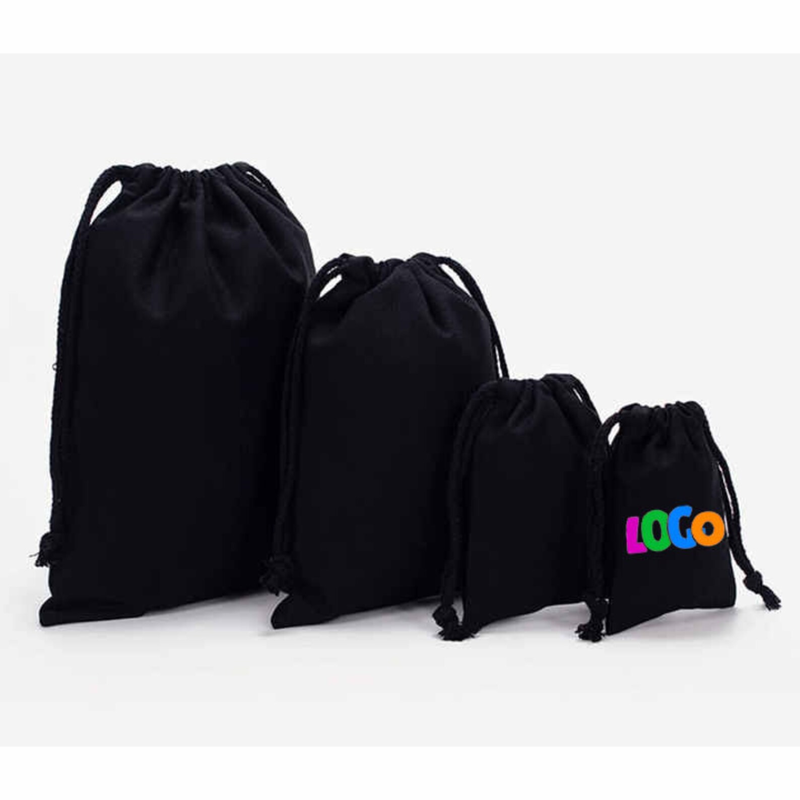 100 Plain Black Cotton Drawstring Bags Jewelry Packaging - Etsy