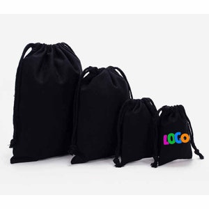 100 Plain Black Cotton Drawstring Bags Jewelry Packaging - Etsy