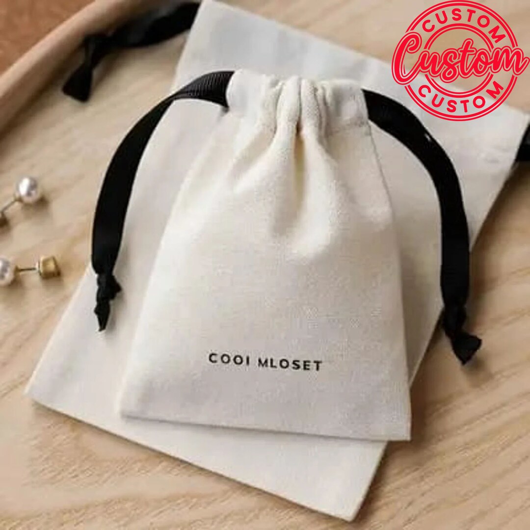 Cotton Drawstring Storage Bag 6 Colours and 6 Sizes Printed With Your ...