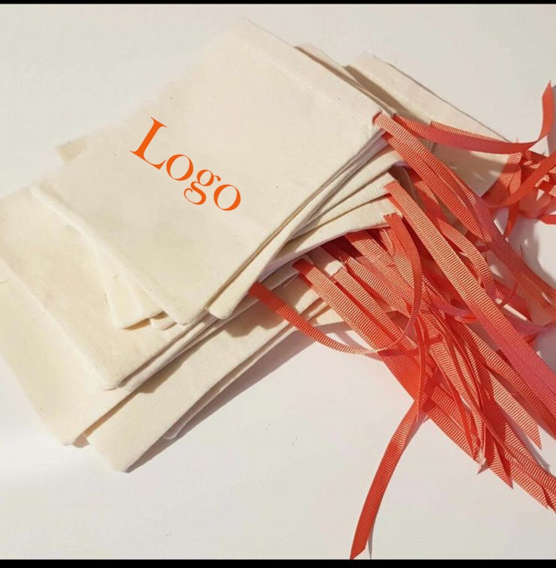 Custom Pouches Logo Pouch Personalized Cotton Muslin Bag - Etsy