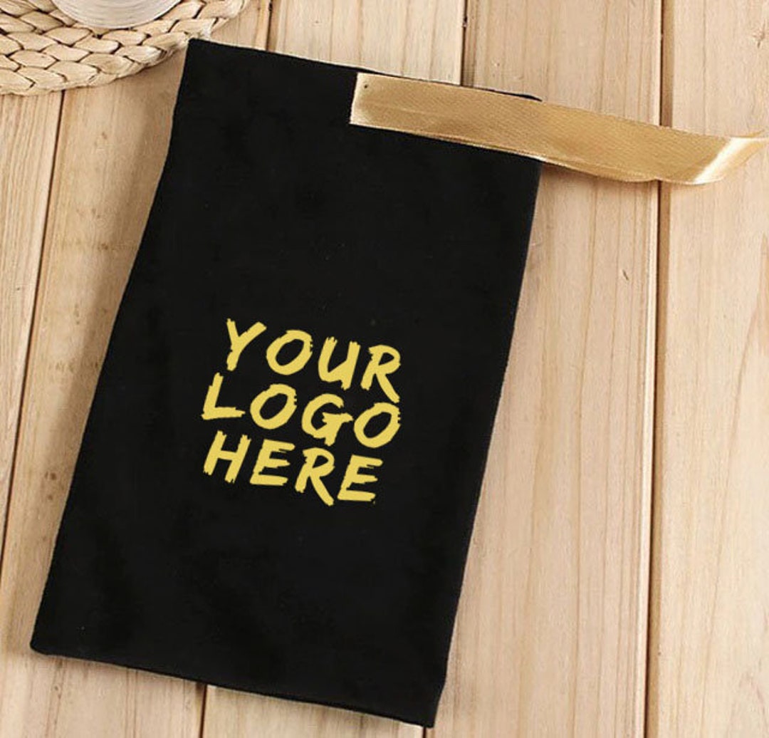 Set of 25 /30/pack Black Velveteen Drawstring Gift Pouches Bags Velour ...