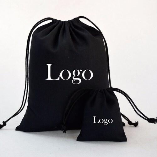 50 Bags Personalized LOGO Printed Custom White Bag Cotton - Etsy