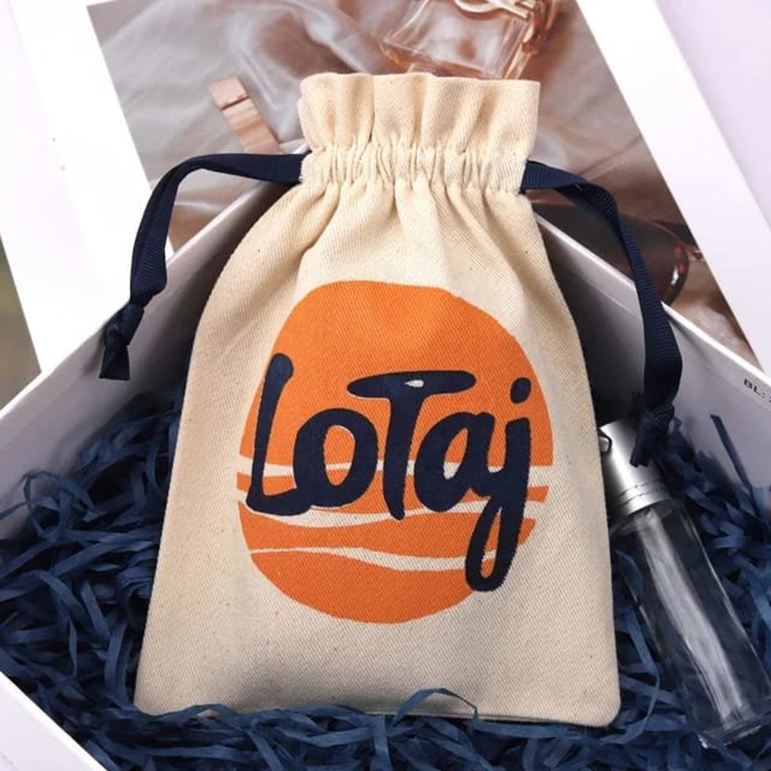 Personalized Cotton Drawstring Bag, Custom Logo Print, Jewelry ...
