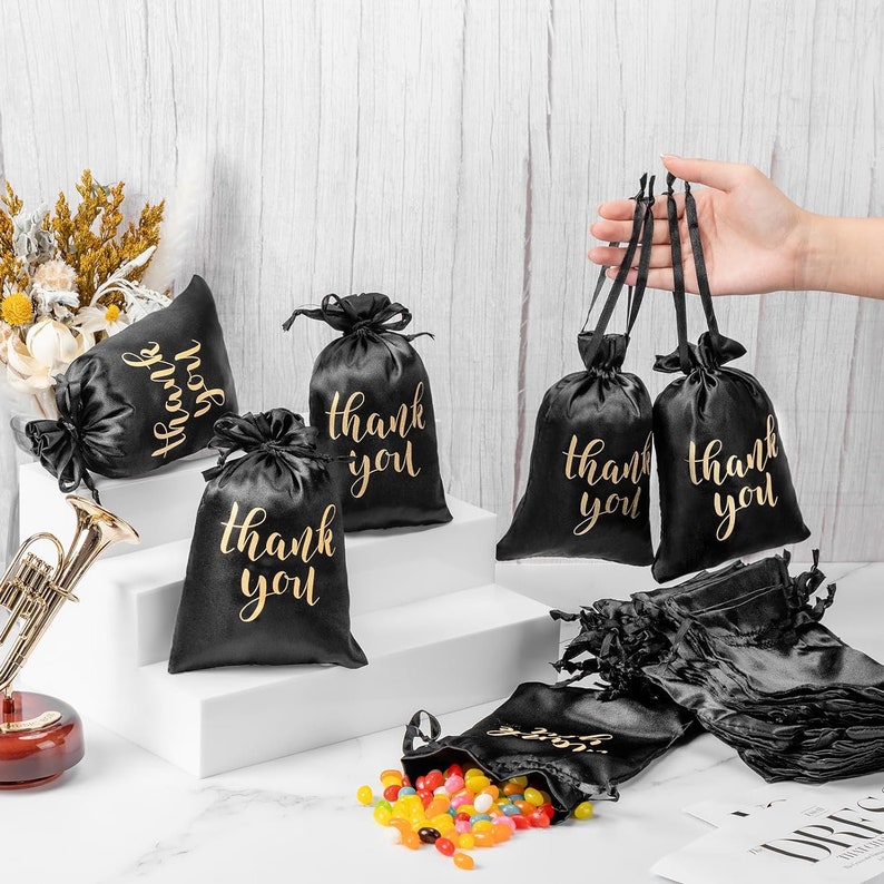 Satin Drawstring Favor Bags, Bulk Gift Bags, Dustproof Storage - Etsy