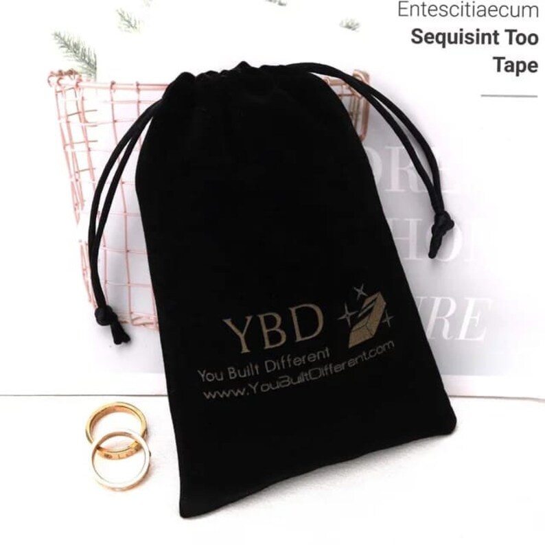 Set of 25 Black Velvet Drawstring Favor Bags, Jewelry Gift Pouches ...