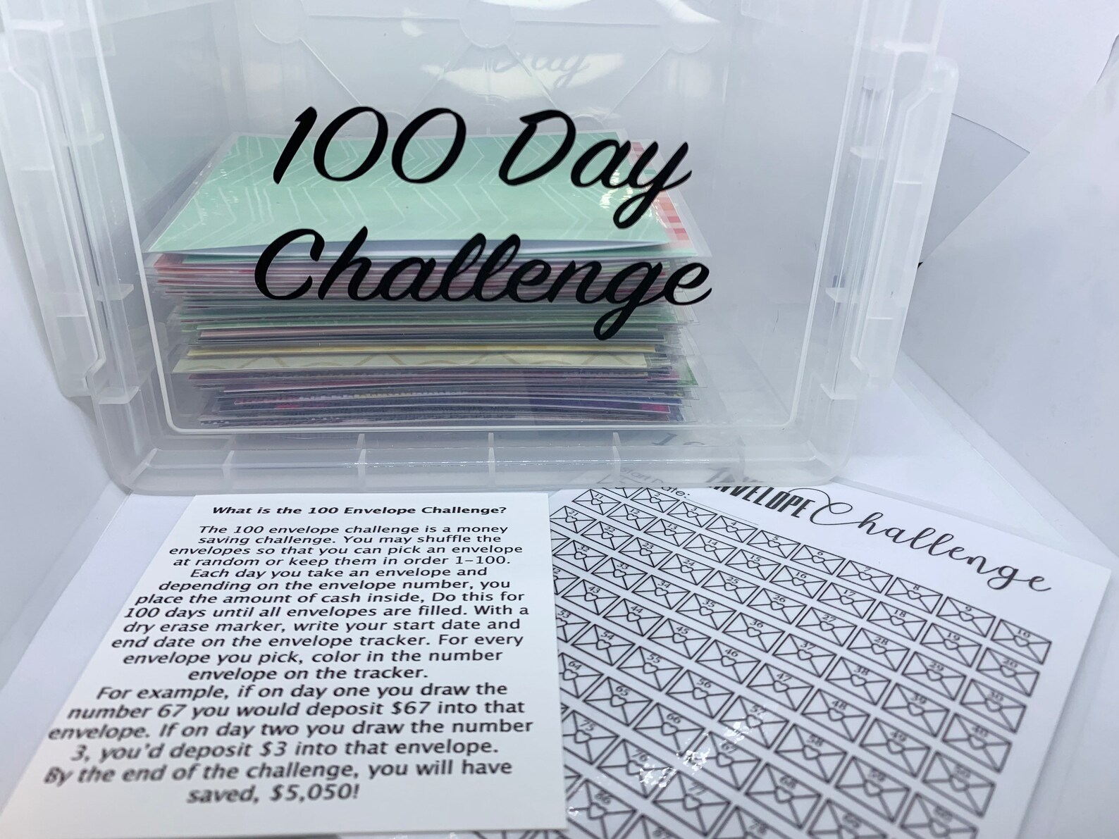 100 Envelope Challenge Budget Money Envelopes Money Saving - Etsy