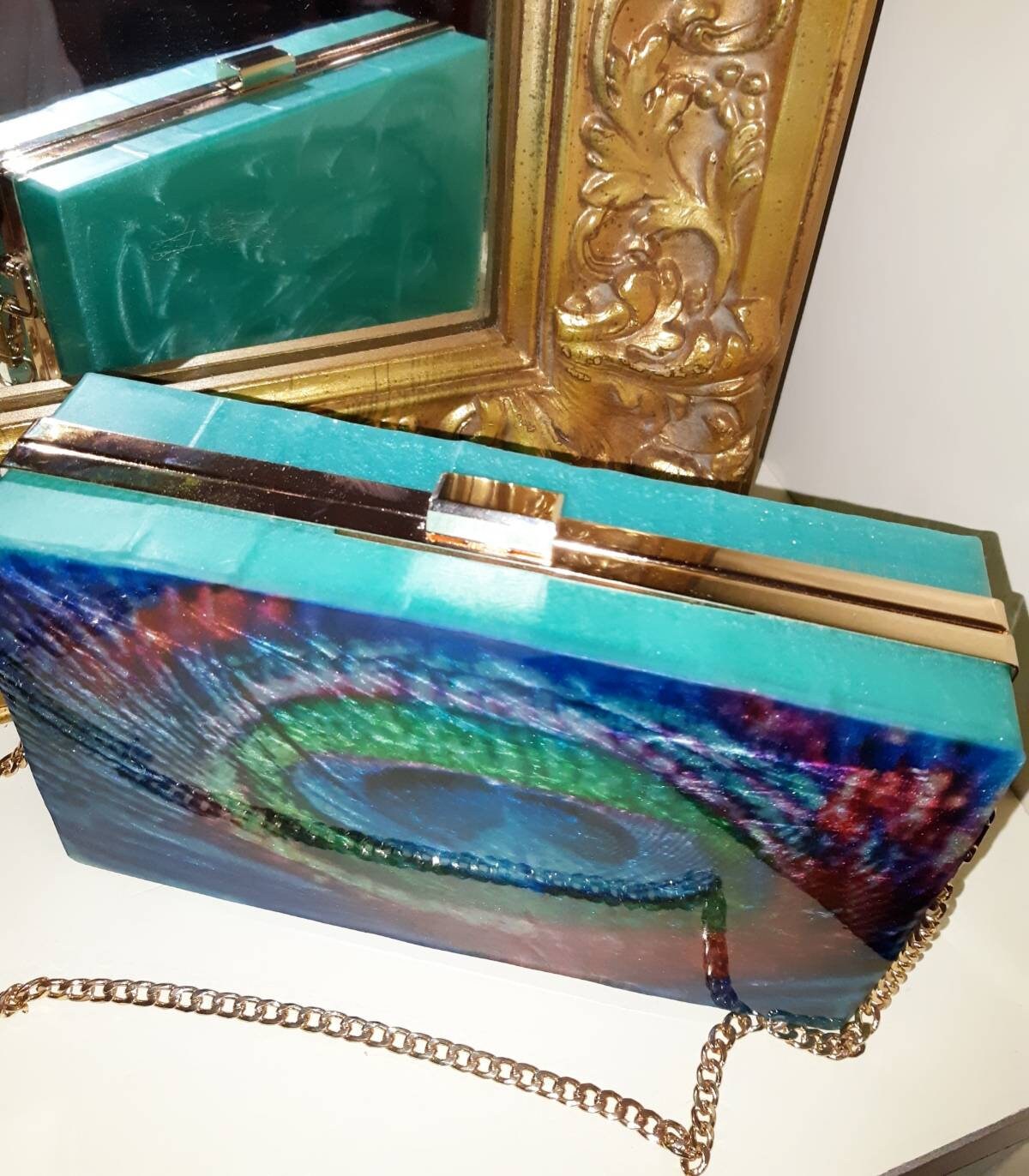 Peacock Clutch Purse Clutch Handbag Evening Bag black - Etsy.de