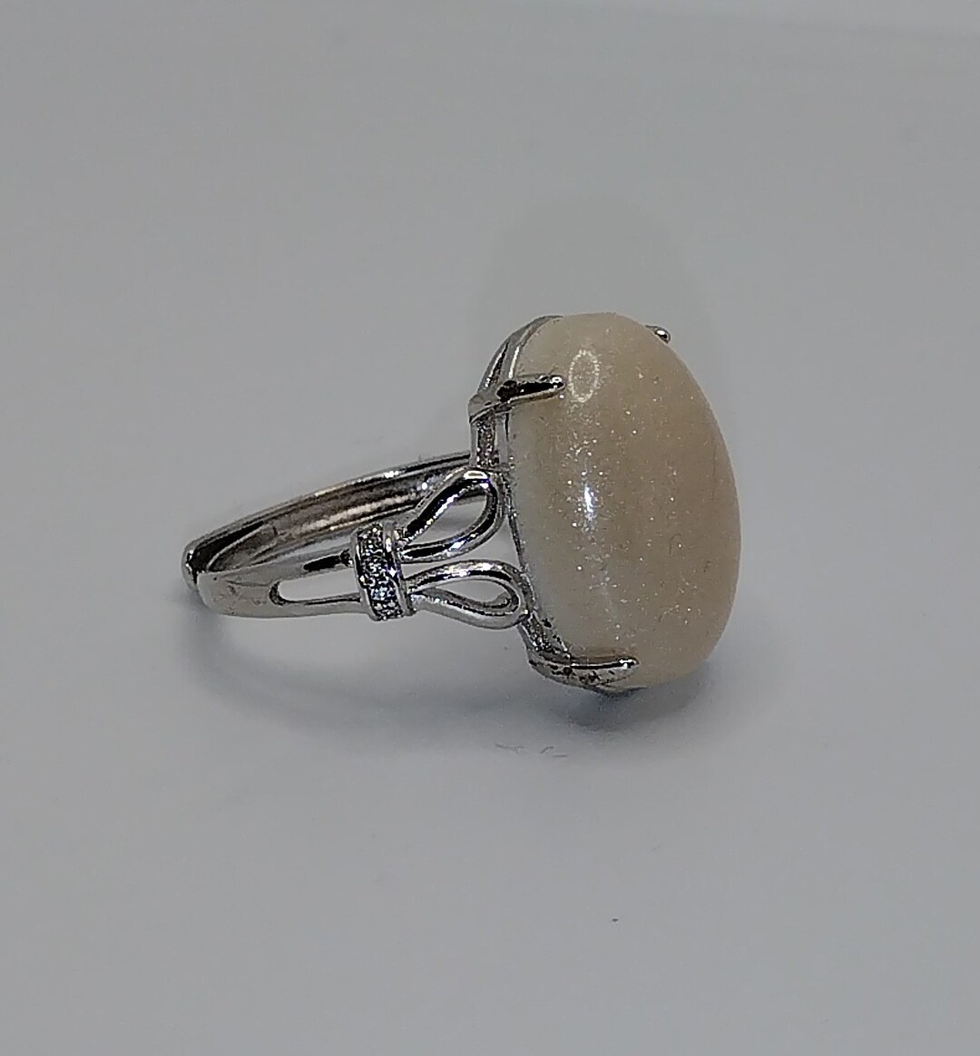 Beautiful White Stone, Ring, Statement Ring, Gift for Women, Gift ...