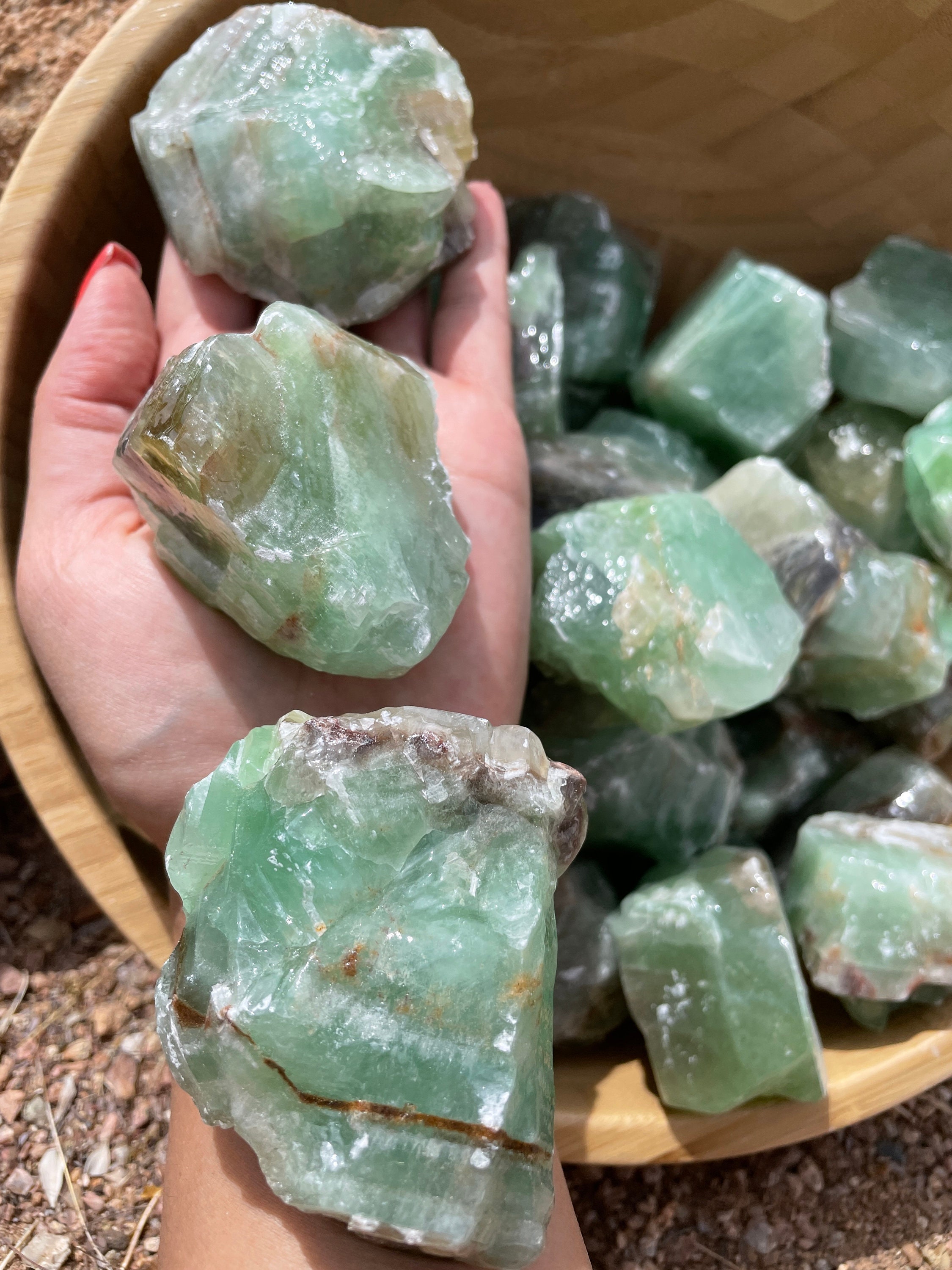 Rough Natural Green Calcite Green Calcite-raw green calcite | Etsy