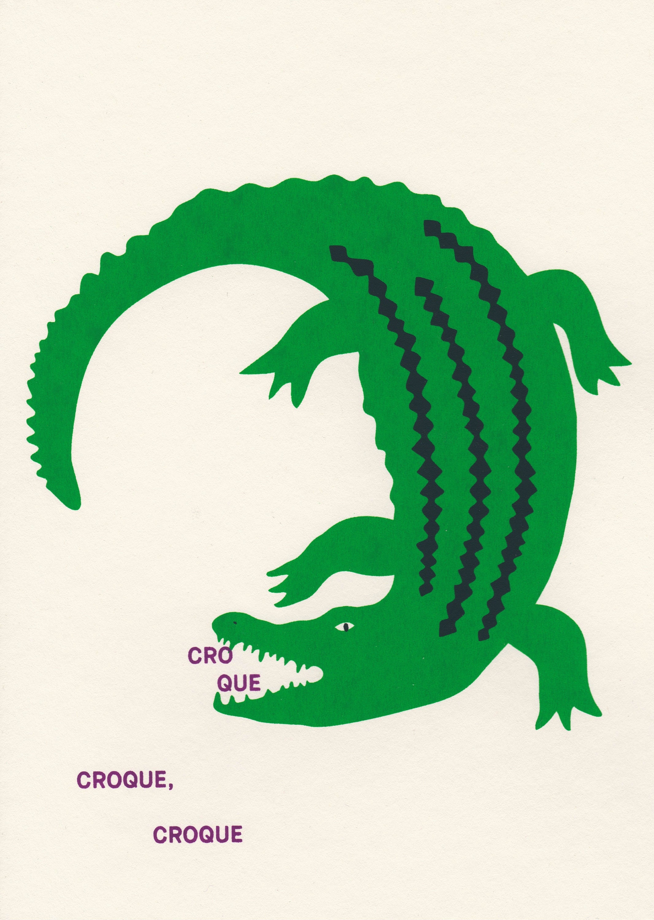 Crocodile Screen Print DIN A5 - Etsy