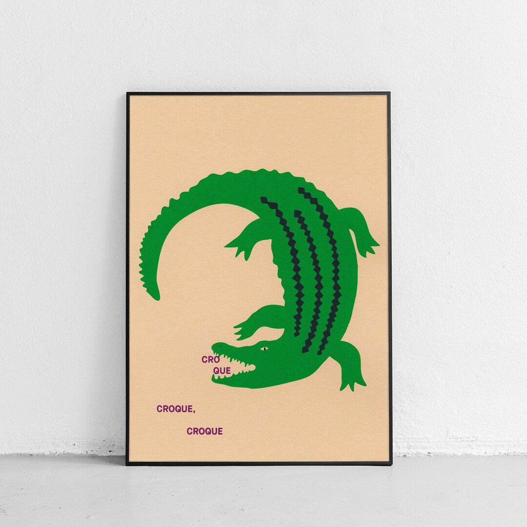 Crocodile Screen Print DIN A5 - Etsy