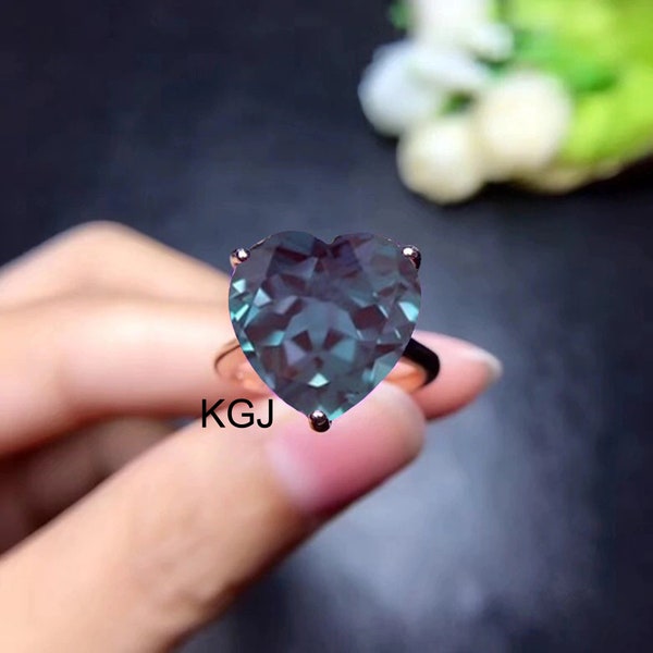 Heart Shape Alexandrite Ring - Etsy