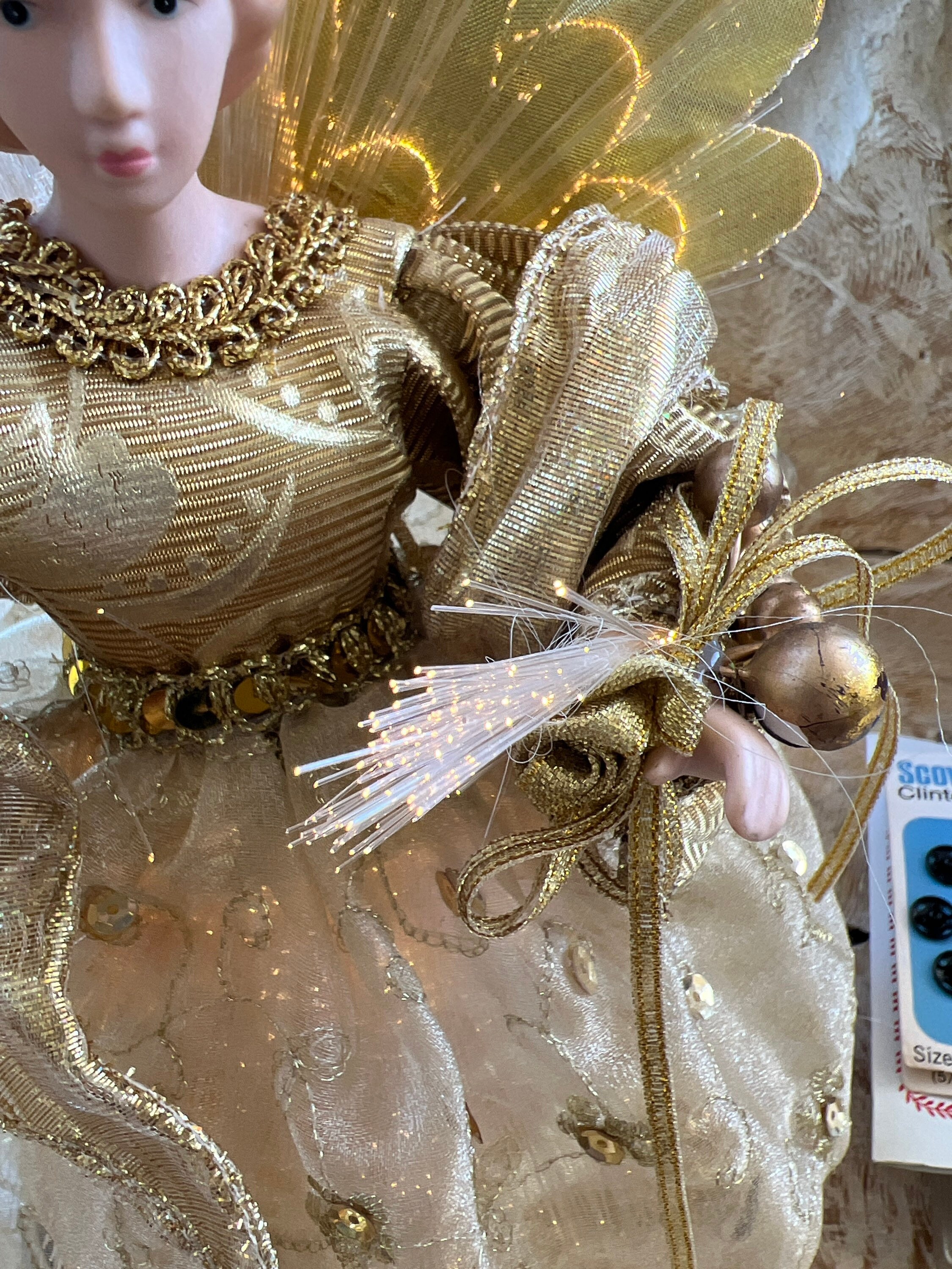 Metallic Gold Fiber Optic Porcelain Angel Table Top Decor - Etsy