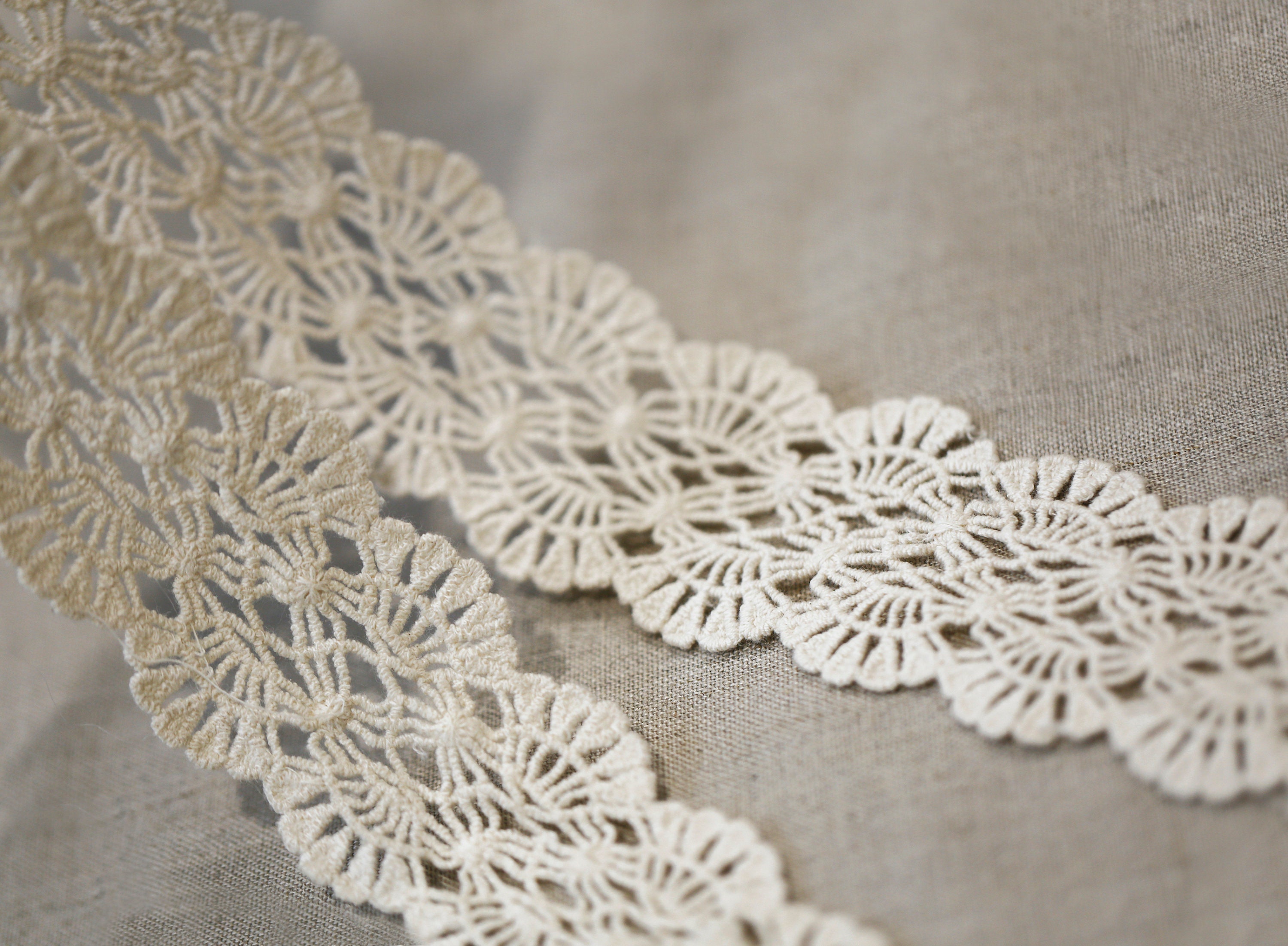 Cotton Lace Trim Crochet Lace Vintage Style Lace Trim Lace | Etsy