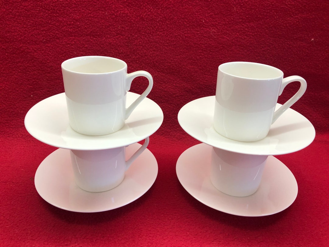 Set of 4 Expresso Cups and Saucers - Etsy