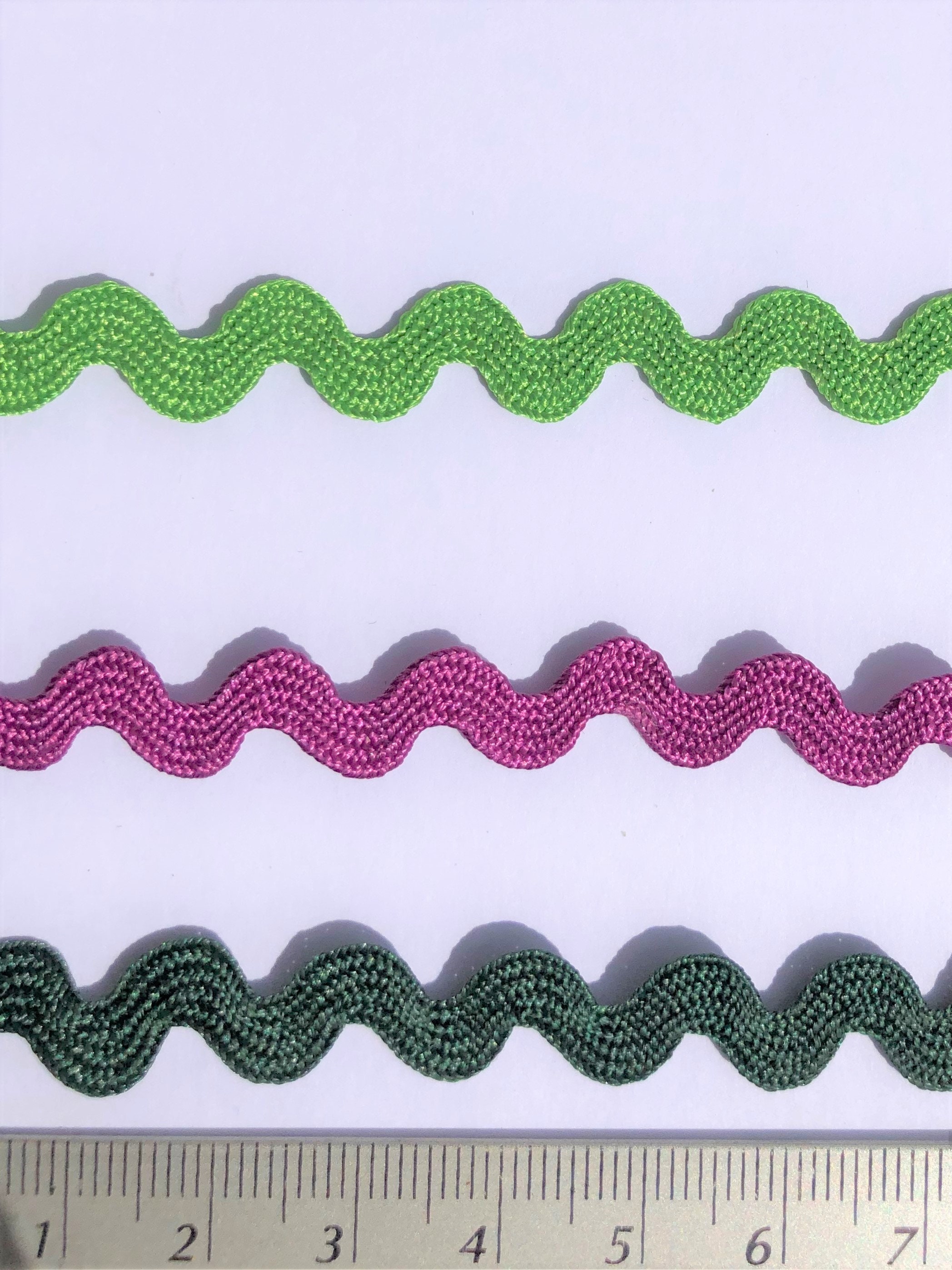 Serpentine Croquet Zig Zag 3 Colors 2 Sizes Ribbon for Creation Textile ...