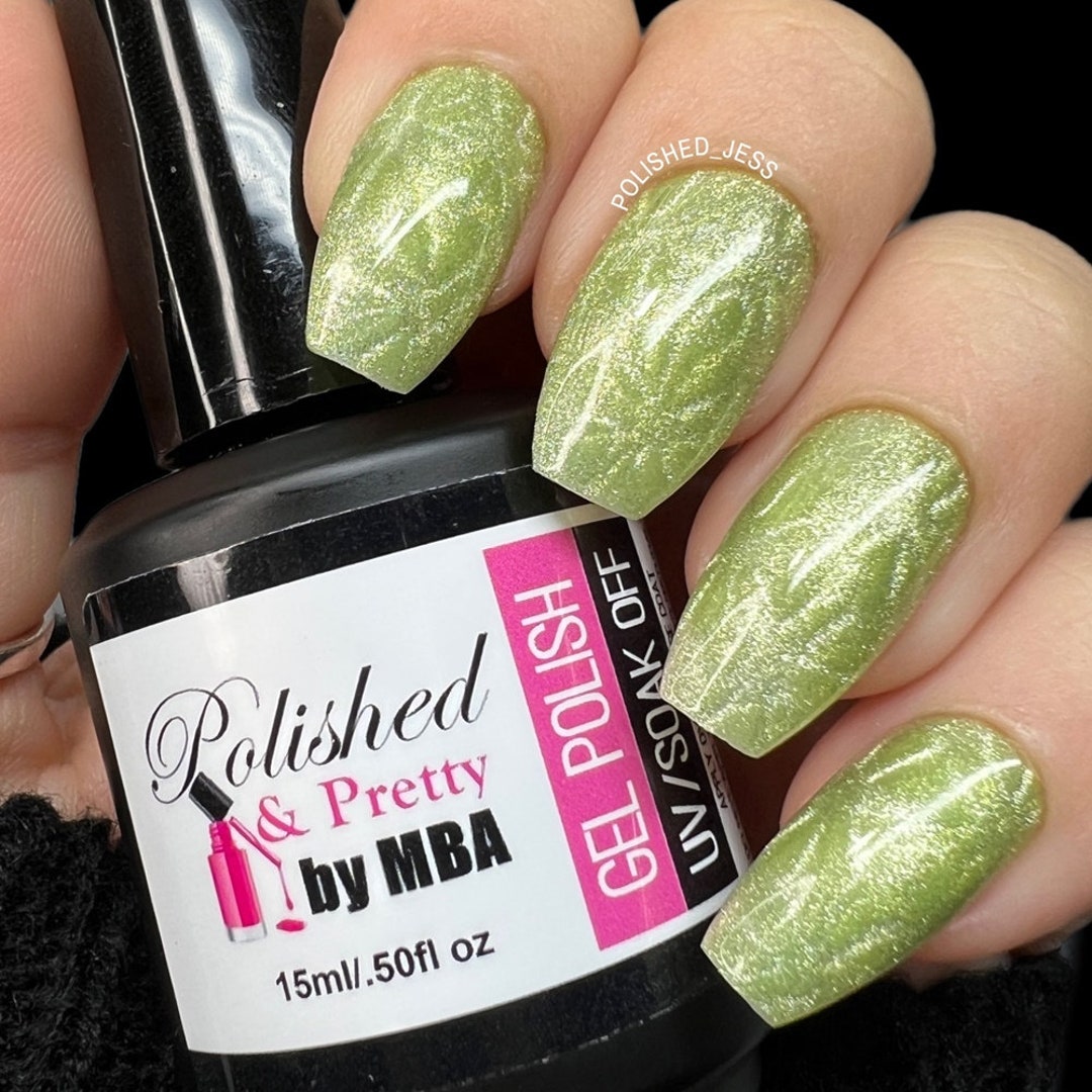 Peridot Freeze -gel Nail Polish-15ml Magnetic/cat Eye - Etsy